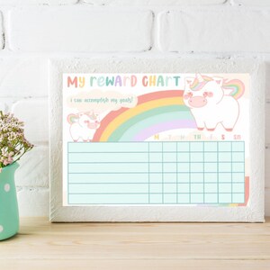 Reward Chart for Kids, Reward Chart, Daily Weekly Routine ...