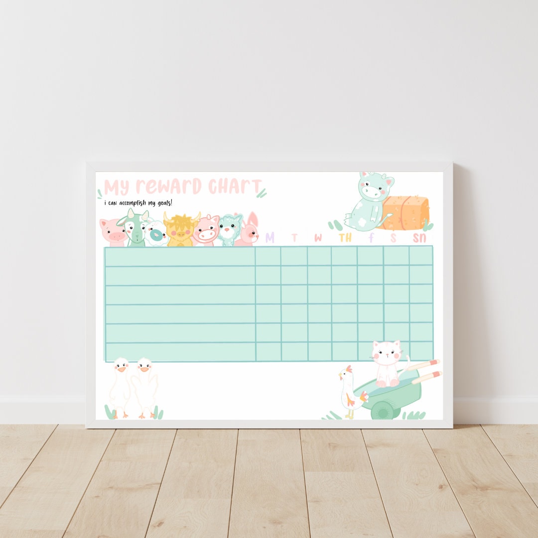 My Reward Chart for Kids, Reward Chart,daily Weekly Routine ...