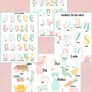 Printable Preschool Farm Counting,farm Animal Educational Toys ...