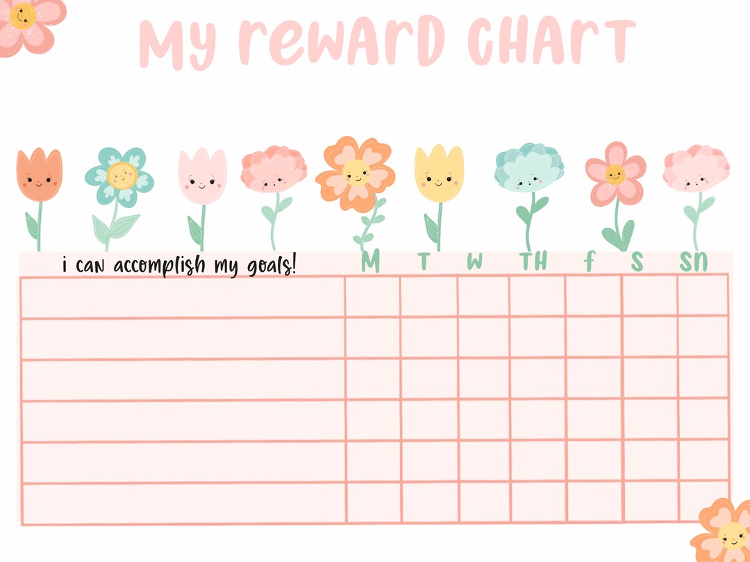 My Reward Chart for Kids, Reward Chart,daily Weekly Routine ...