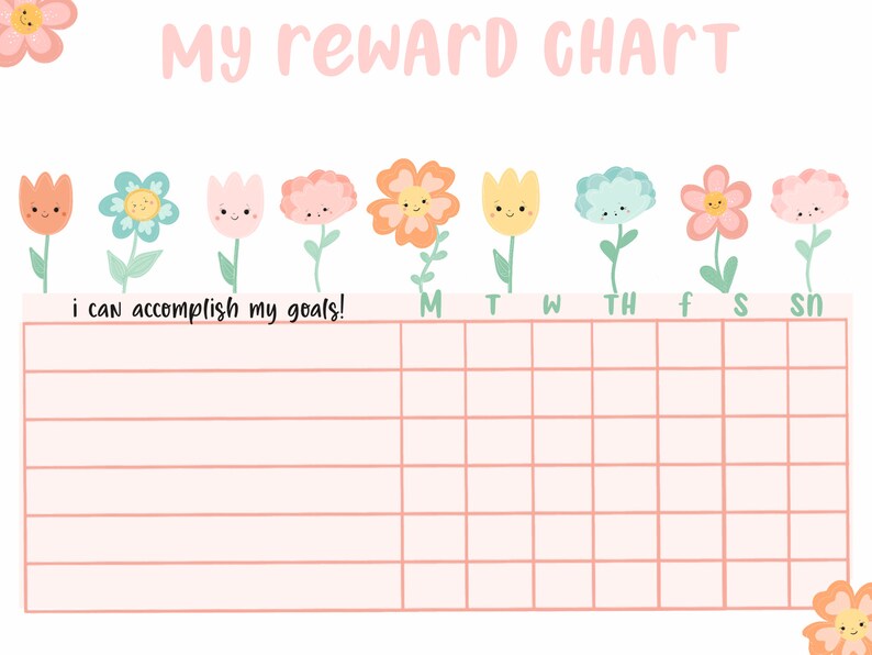 My Reward Chart for Kids, Reward Chart,daily Weekly Routine ...