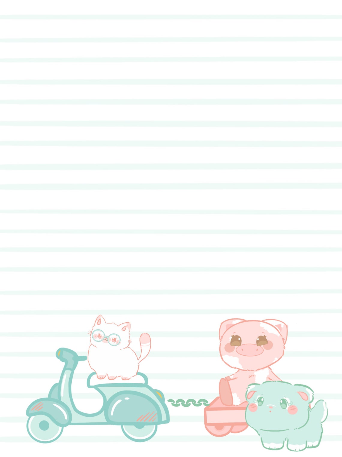 Printable Stationary Kids Stationary Set Notebook Pages - Etsy