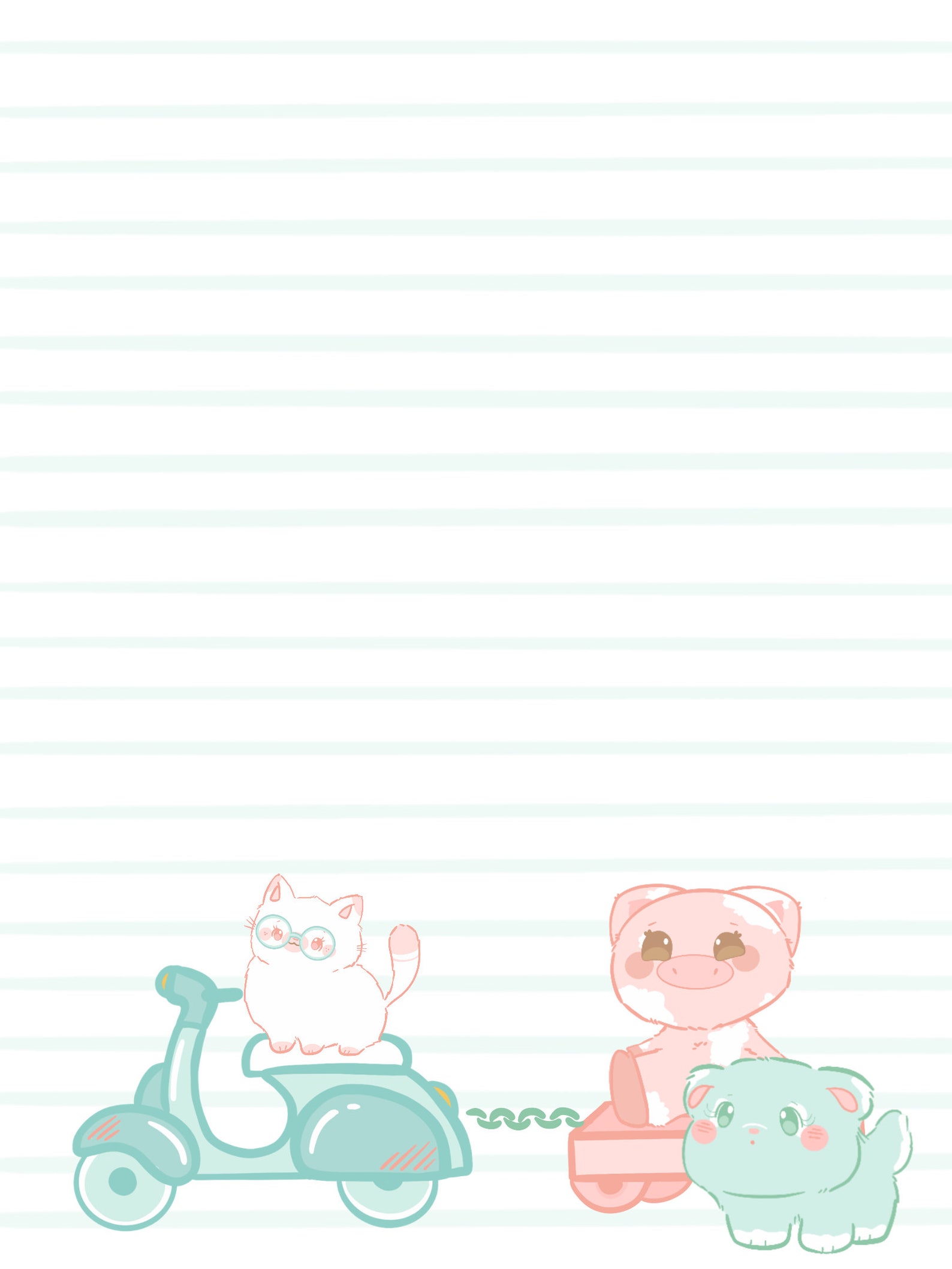 Printable Stationary, Kids Stationary Set, Notebook Pages, Notepad ...