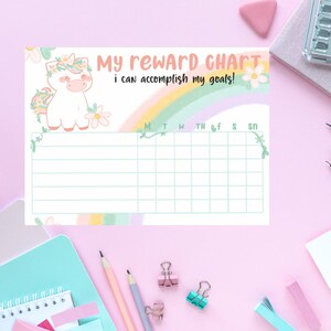 Kids Reward Chart, Reward Chart, Kawaii Stationery, Responsibilities ...