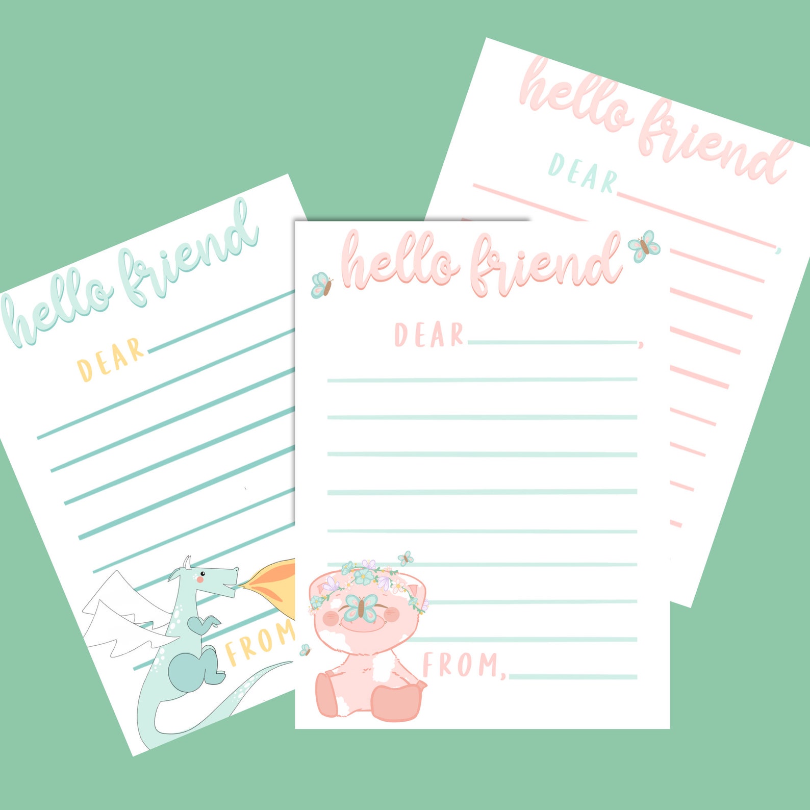 Printable Stationary, Kids Stationary Set, Hello Friend, to Do List ...