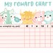 Pastel Farm Reward Chart for Kids Cute Animals Printable Kids - Etsy