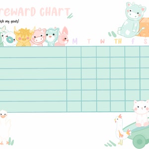 My Reward Chart for Kids, Reward Chart,daily Weekly Routine ...