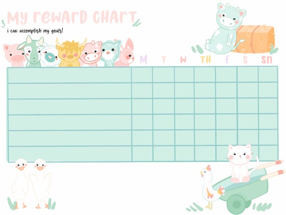 My Reward Chart for Kids Reward Chartdaily Weekly - Etsy