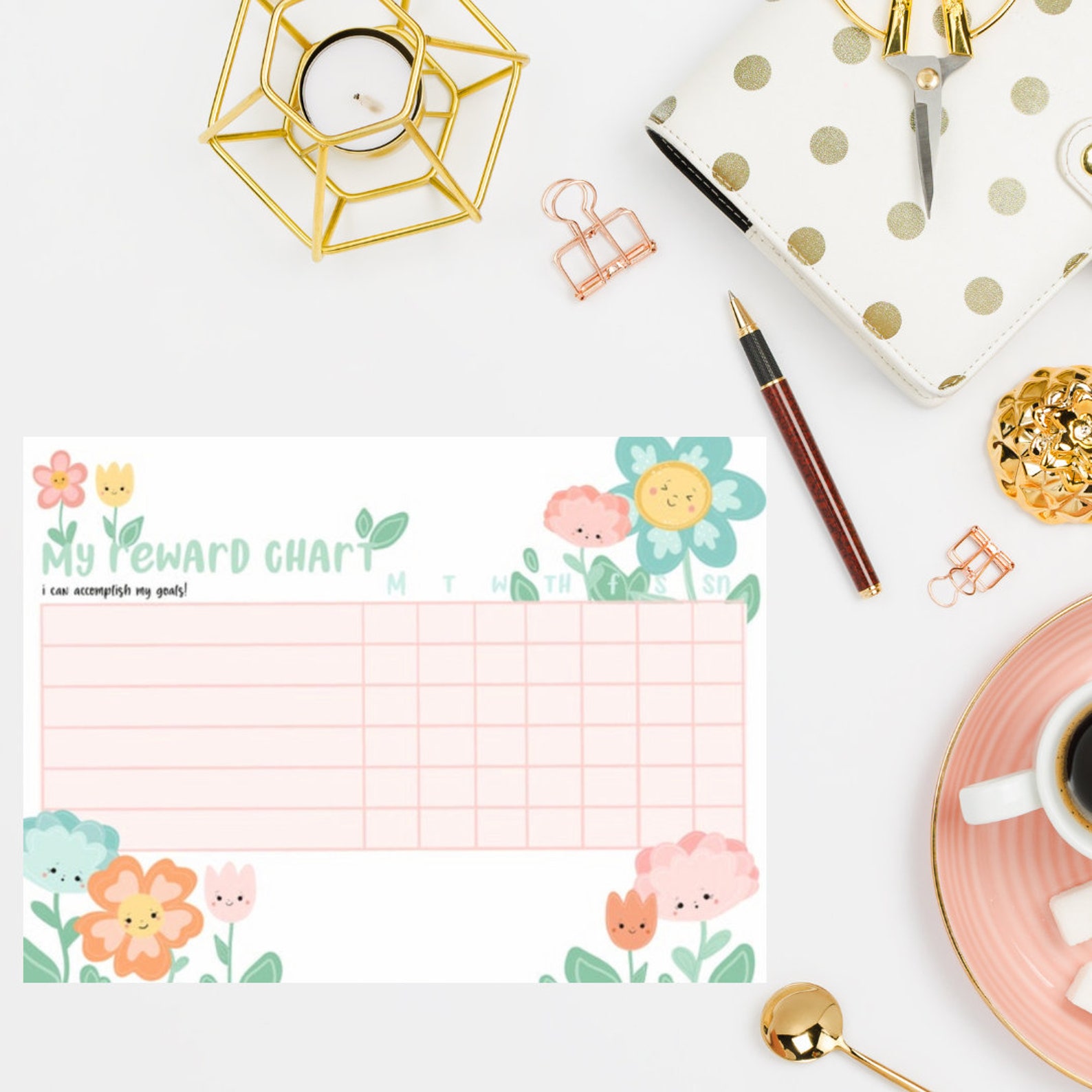 My Reward Chart for Kids, Reward Chart,daily Weekly Routine ...