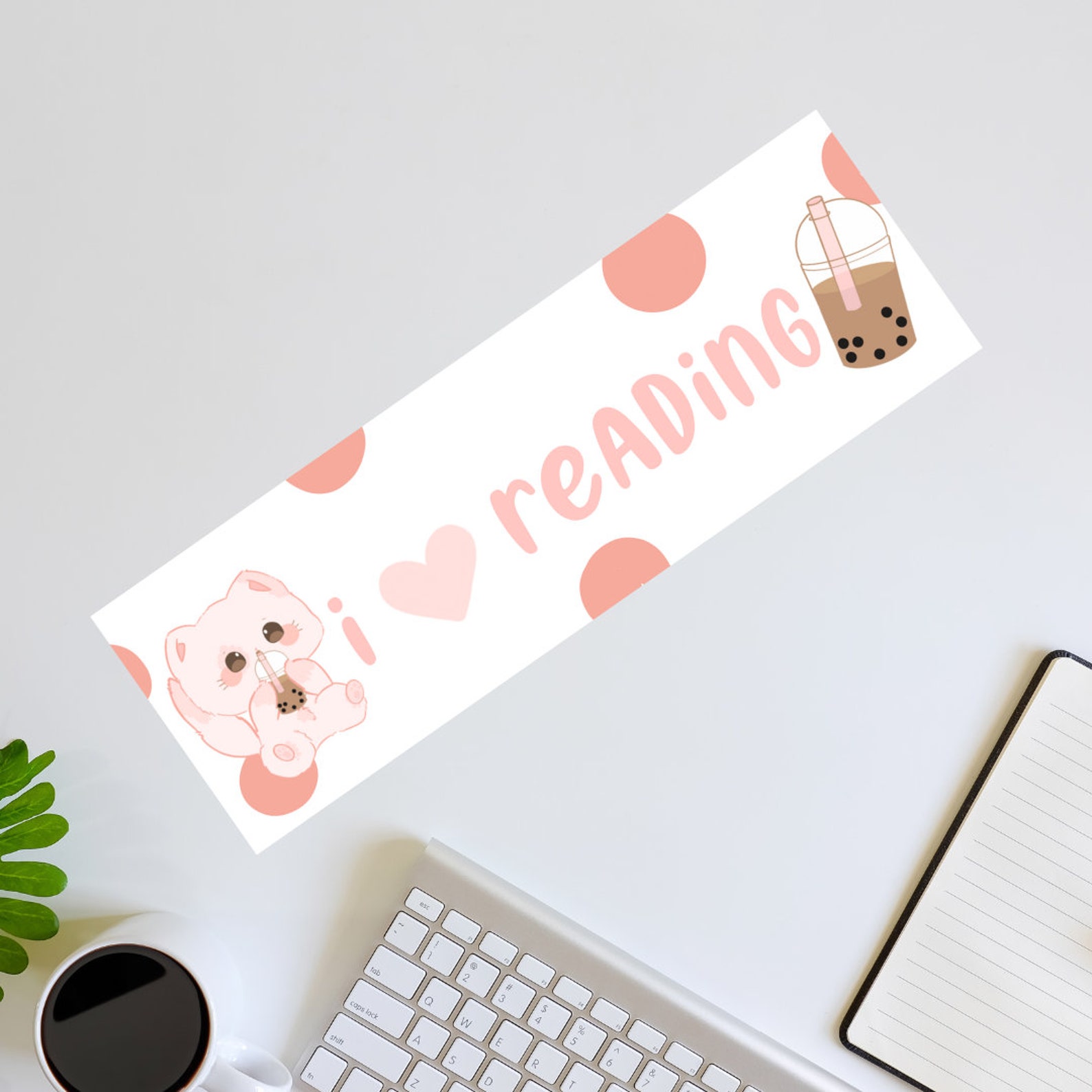 4 Pack of Kawaii Boba Kitten Bookmarks Kawaii Stationary - Etsy