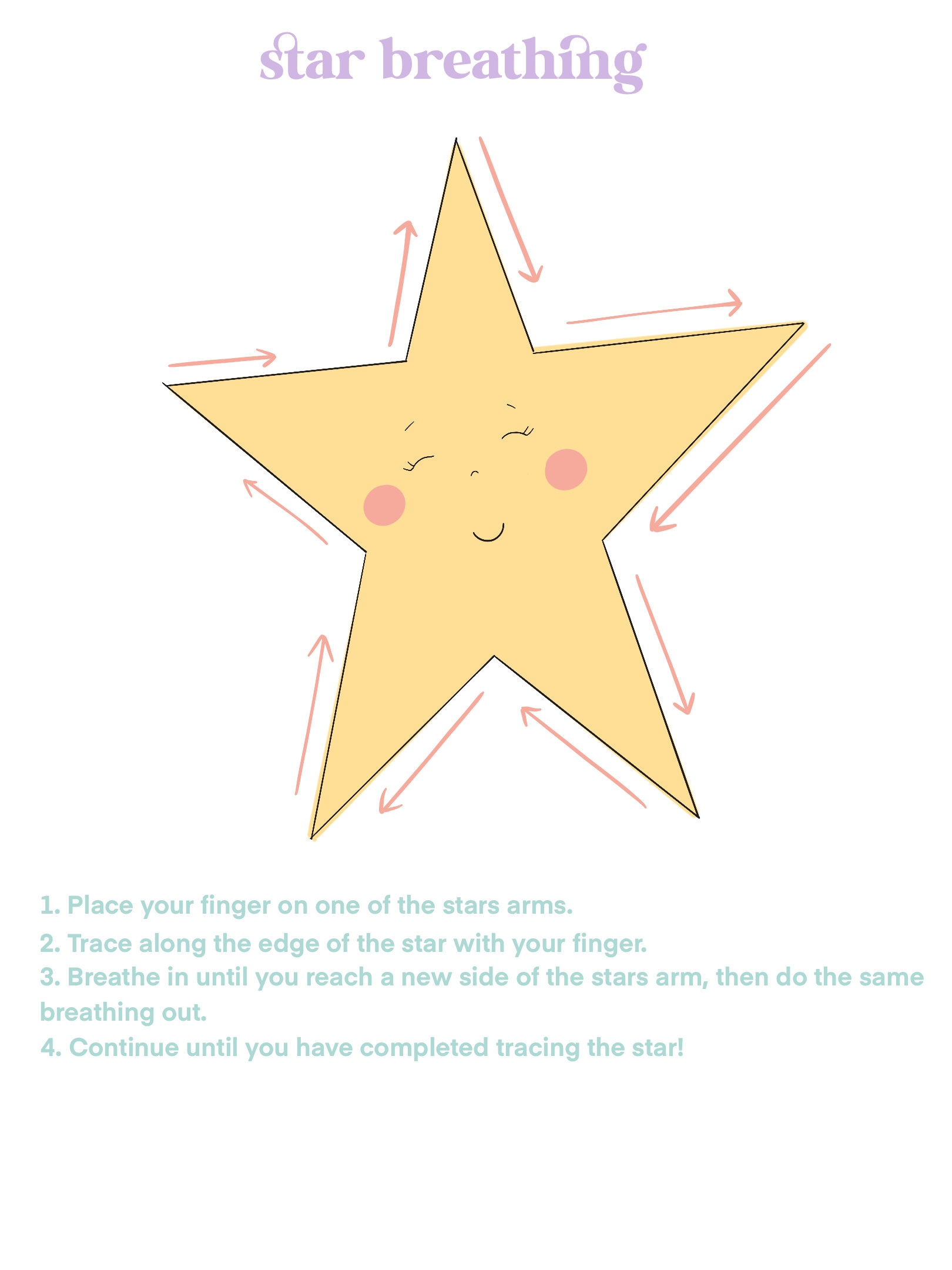 Star Breathing, Breathing Techniques, Breathing Technique for Kids ...
