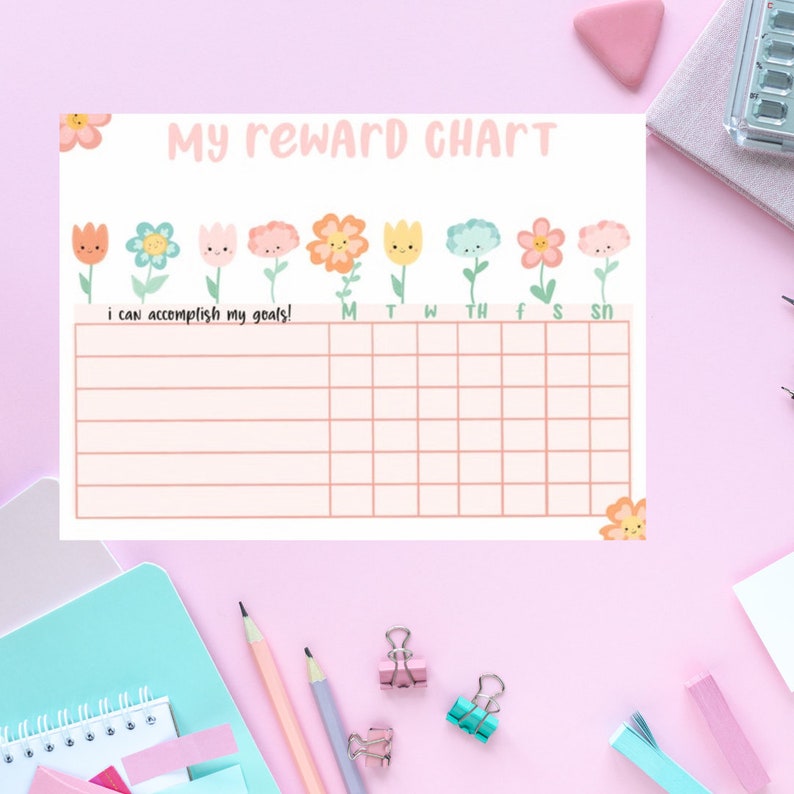 My Reward Chart for Kids, Reward Chart,daily Weekly Routine ...