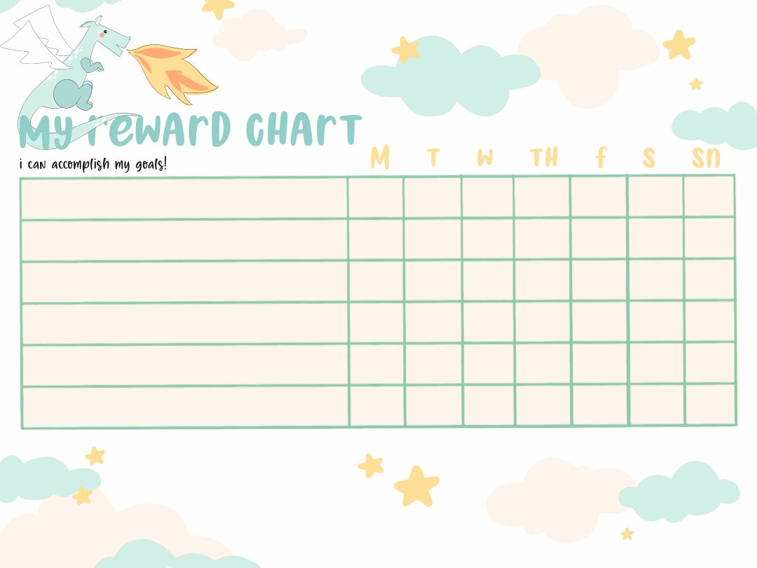 My Reward Chart for Kids, Reward Chart,daily Weekly Routine ...