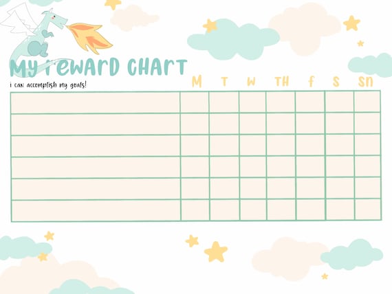 My Reward Chart for Kids Reward Chartdaily Weekly Routine - Etsy