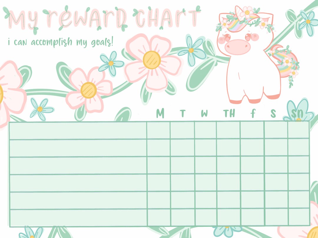 Reward Chart for Kids, Reward Chart, Daily Weekly Routine ...
