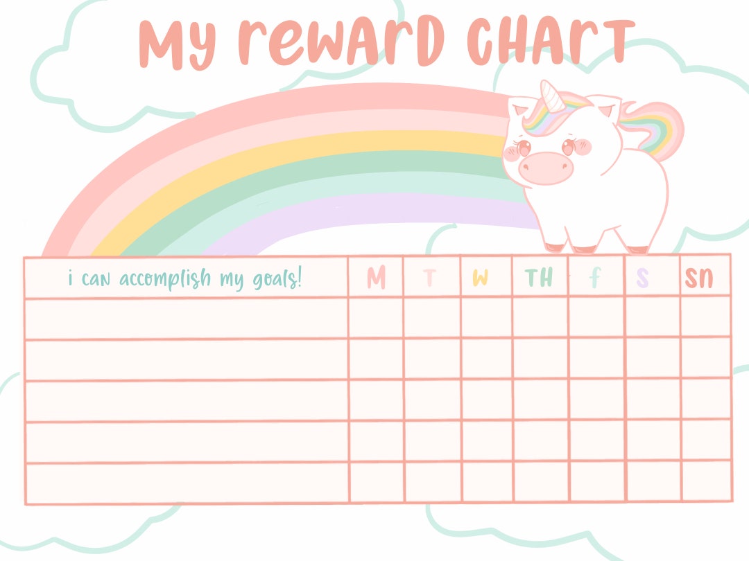 Reward Chart for Kids, Reward Chart, Daily Weekly Routine ...