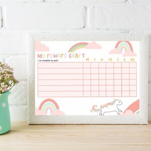 Reward Chart for Kids, Reward Chart, Daily Weekly Routine ...