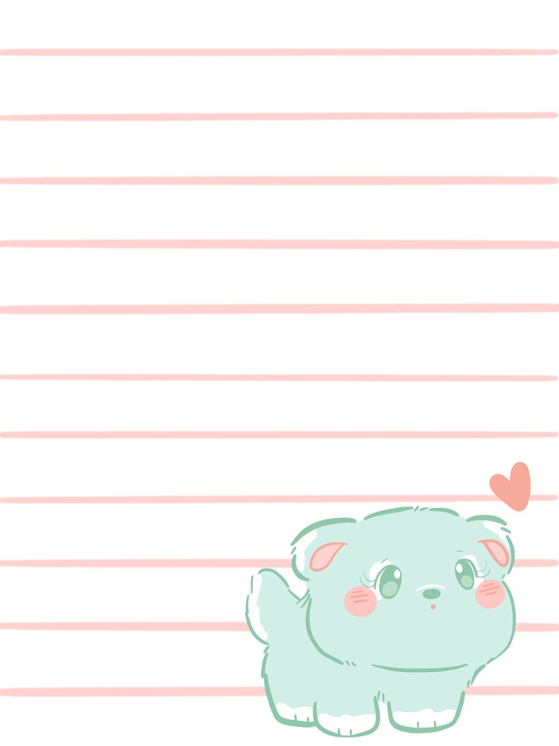 Printable Stationary, Kids Stationary Set, Notebook Pages, Notepad ...