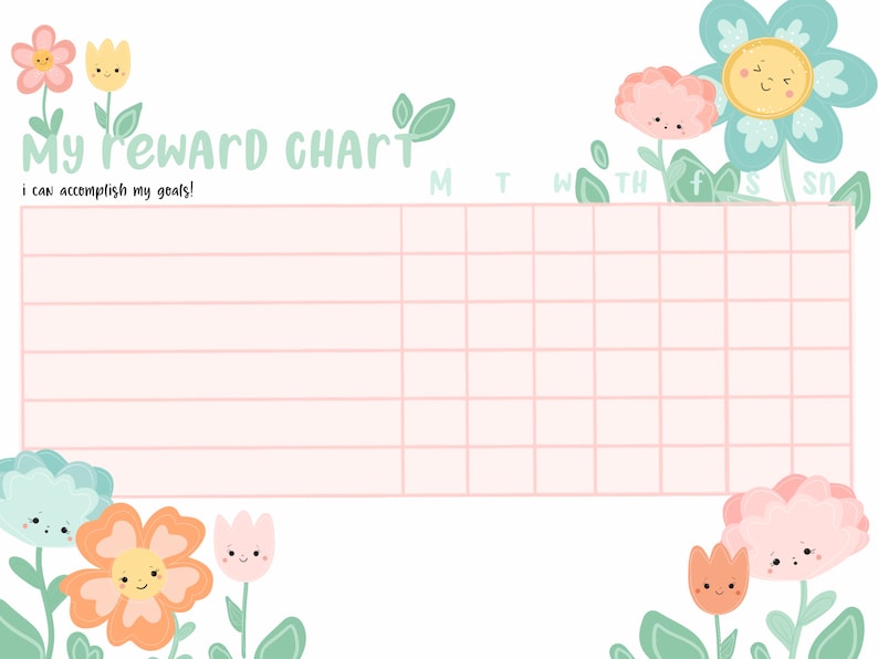 My Reward Chart for Kids, Reward Chart,daily Weekly Routine ...