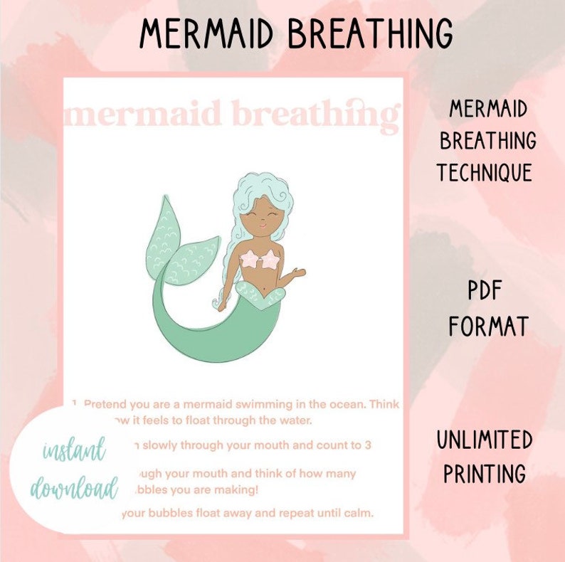 Mermaid Breathing, Breathing Techniques, Breathing Technique for Kids ...
