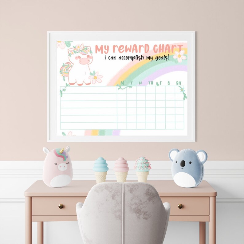 Kids Reward Chart Reward Chart Kawaii Stationery - Etsy