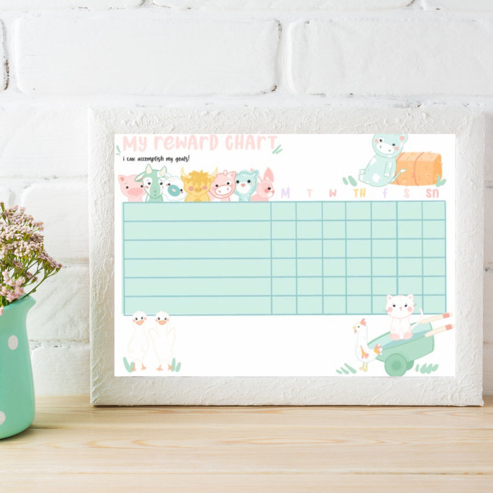My Reward Chart for Kids, Reward Chart,daily Weekly Routine ...