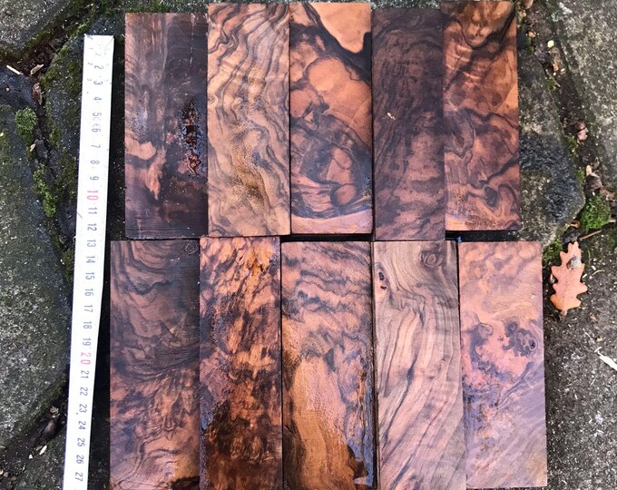 Turkish Walnut Wood Blocks - Knife Handle Blanks, Woodworking (10 Piece ...