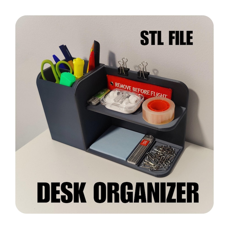 Desk Organizer STL File | Modular Desktop Organizer for 3D Printing ...