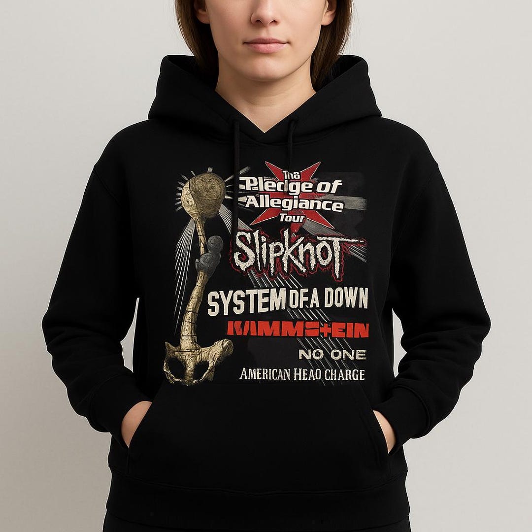 The Pledge of Allegiance Tour Hoodie, Slipknot SOAD Rammstein Merch, Nu ...