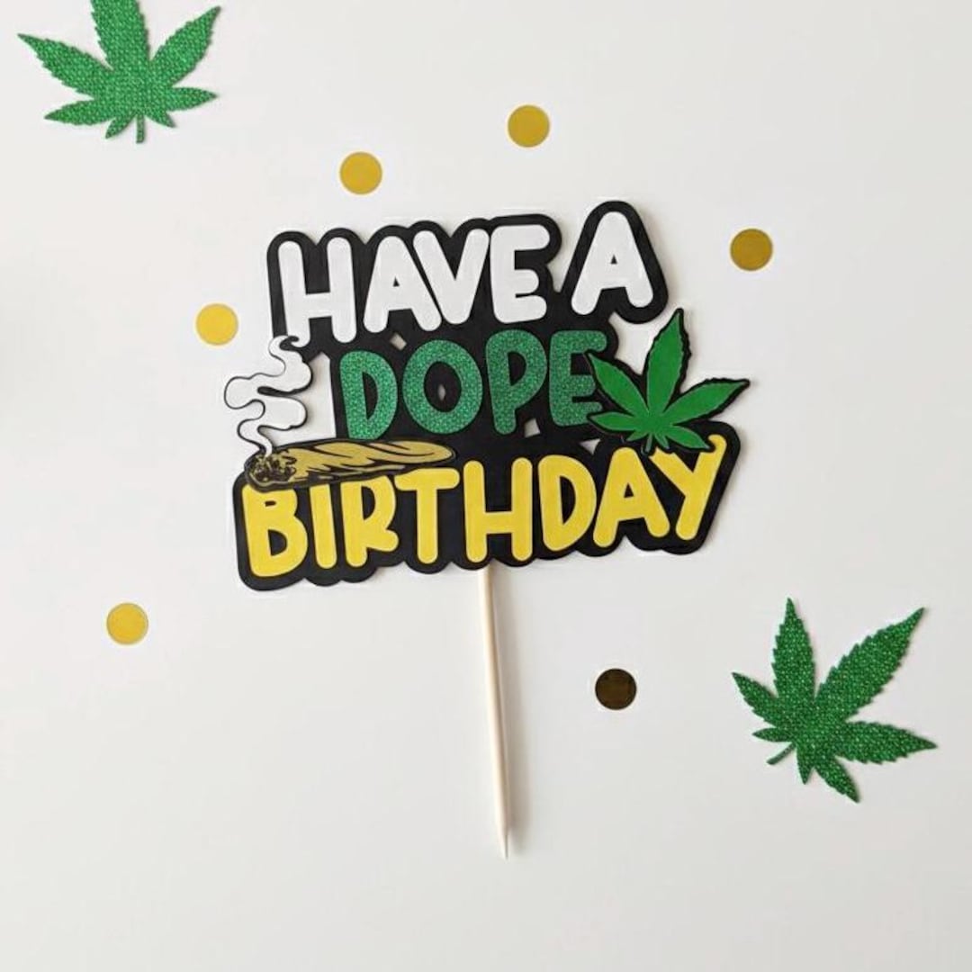Personalised 420 Cake Topper | Funny Weed Birthday Topper | Custom Name ...