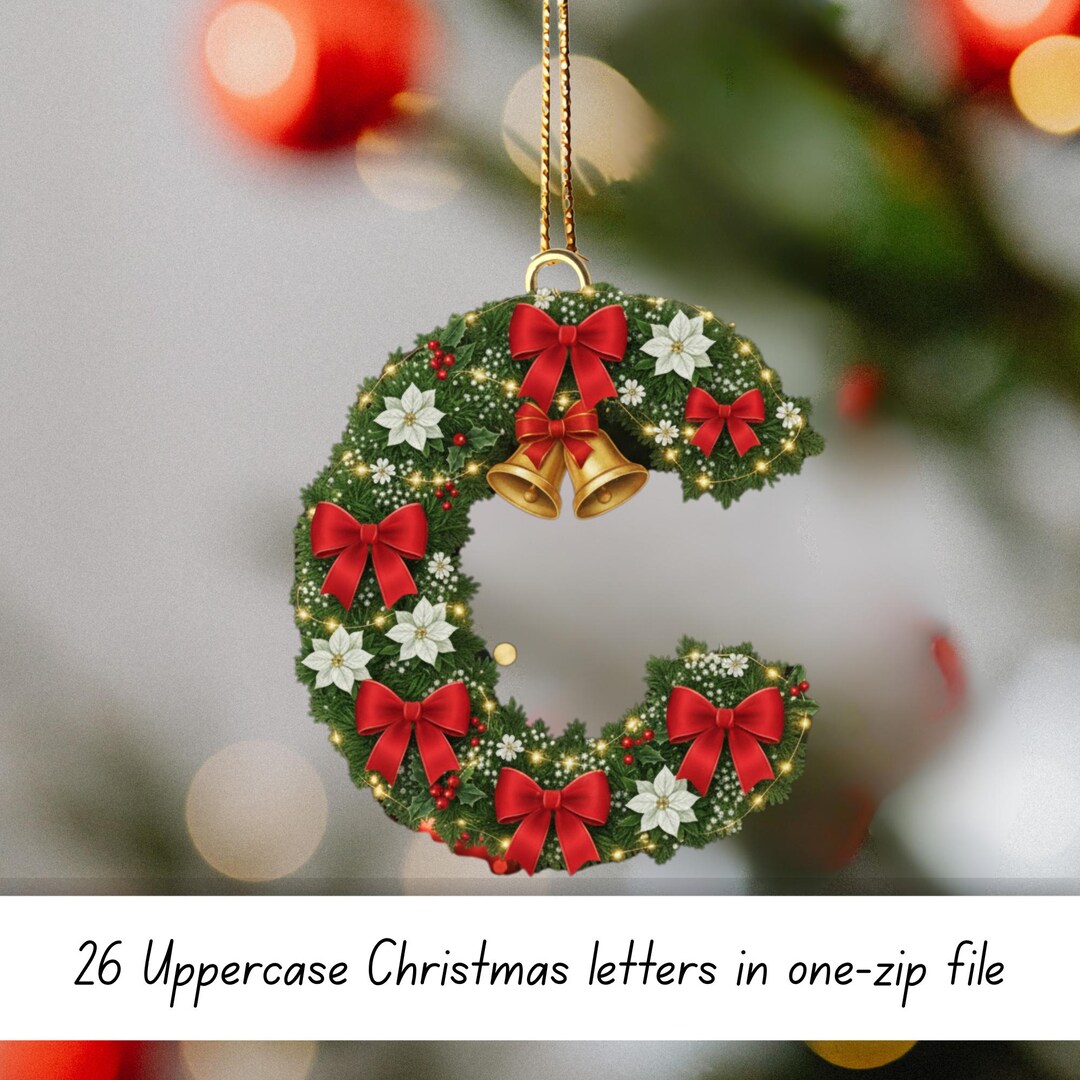 Christmas Alphabet Bundle, Printable Christmas Letters, Digital ...