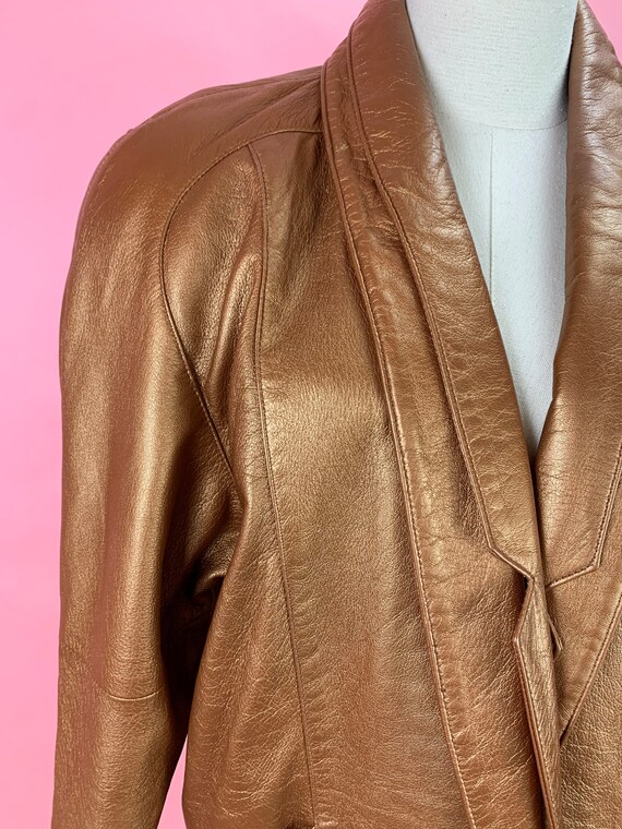 Copper Leather 1980s Jacket - Gem