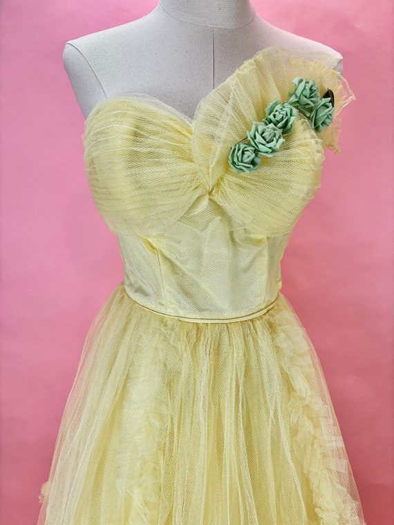1950’s Yellow Tulle Prom Dress - Gem