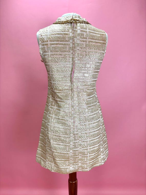 1960’s Geometric Gold Mini Dress - Gem