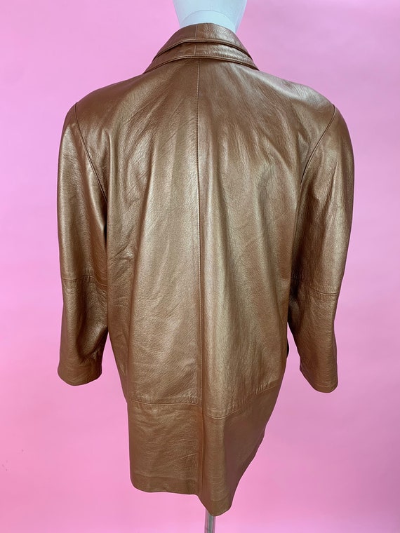 Copper Leather 1980s Jacket - Gem