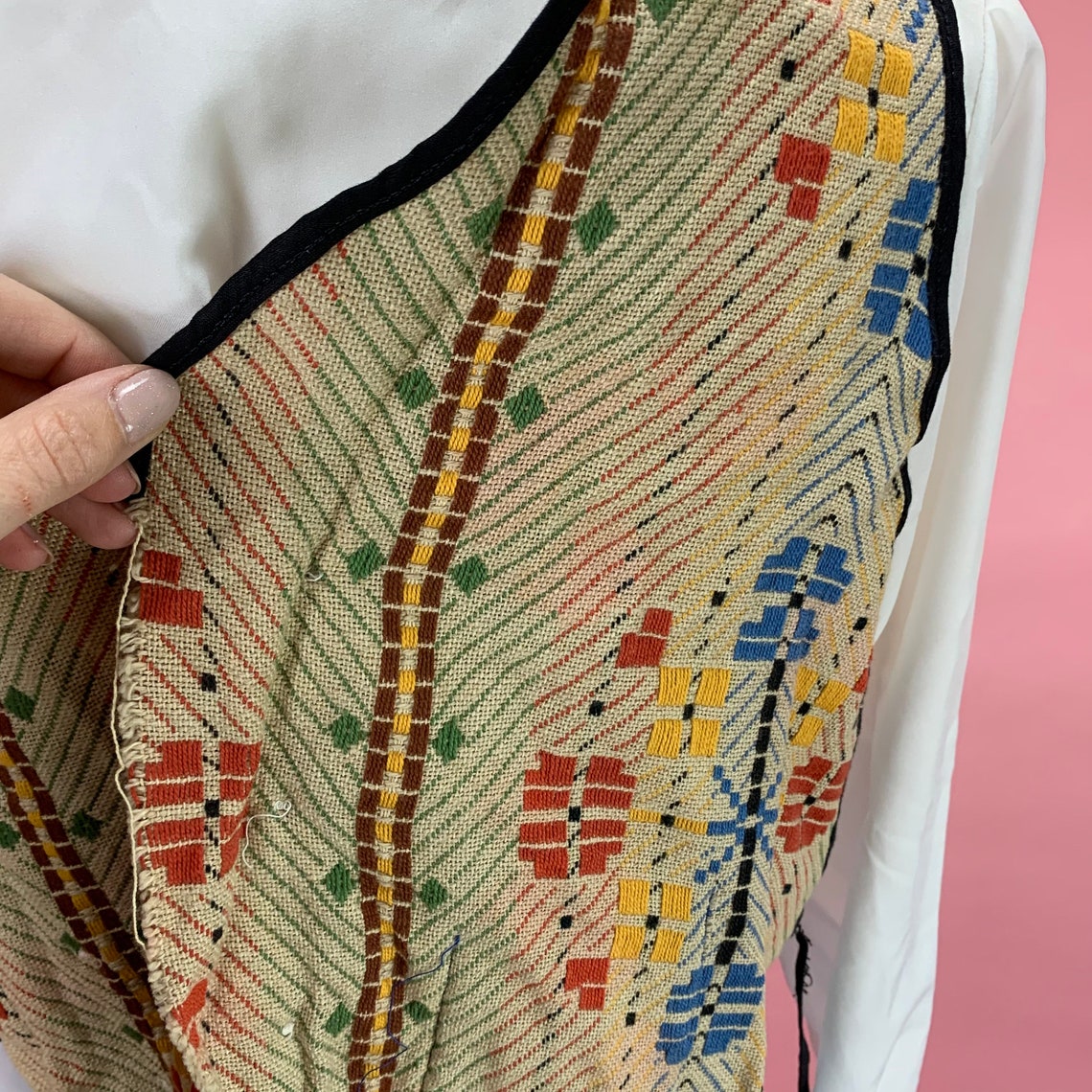 Antique Woven Vest - Etsy