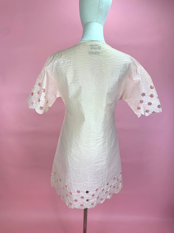 1960's RARE Mod Vinyl Punch Out Dress - Gem