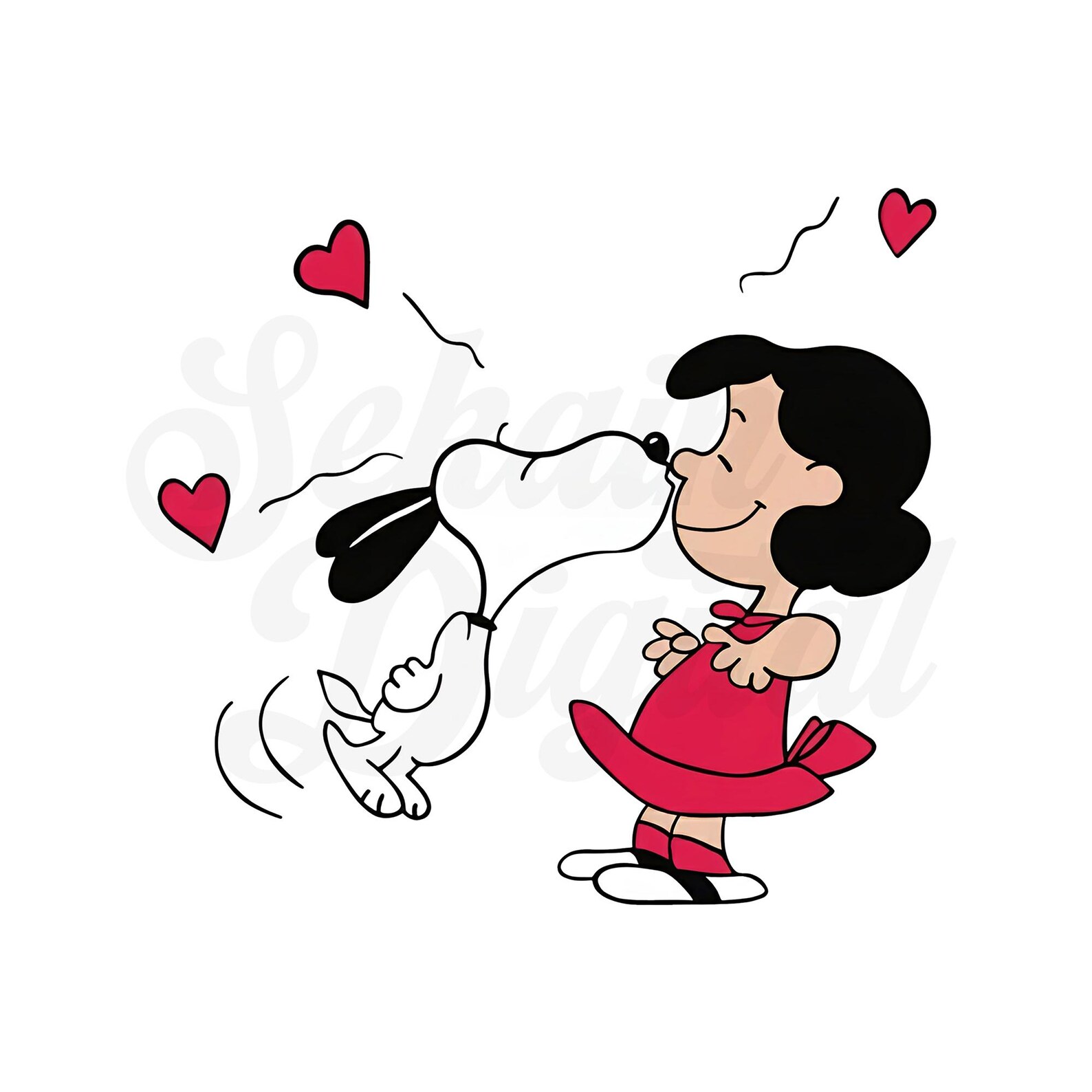 Snoopy (Día de San Valentín), paquete de Peanuts Love, clipart de San ...