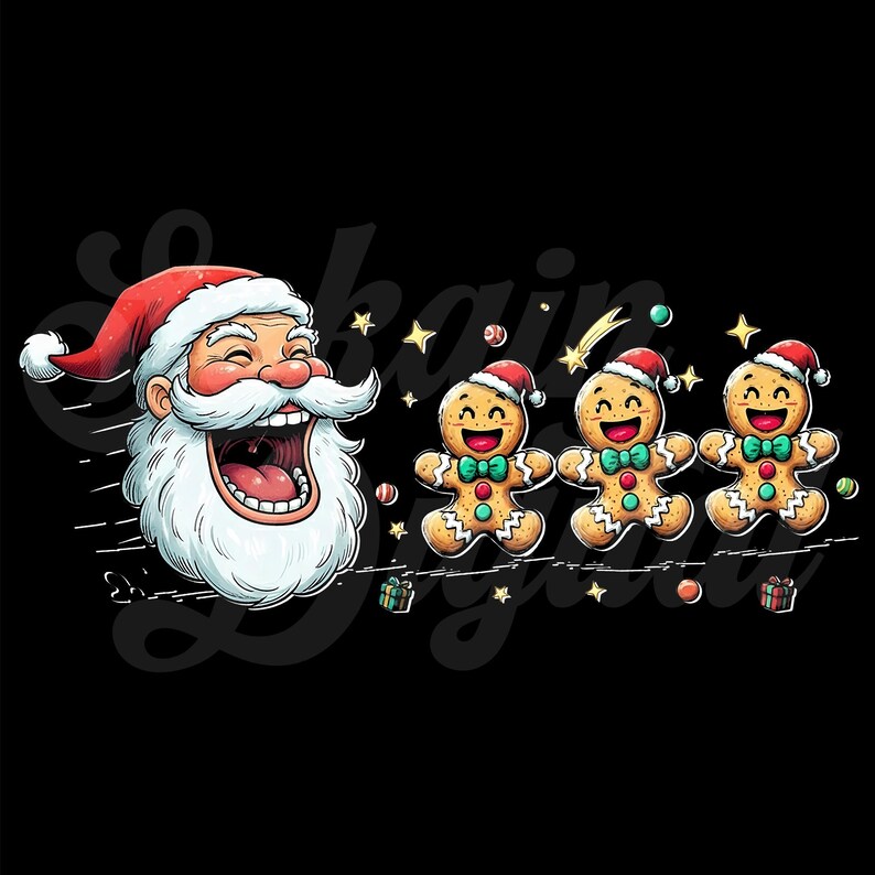 Christmas Santa Pac Man PNG: Retro Game Graphics, Gingerbread Man ...