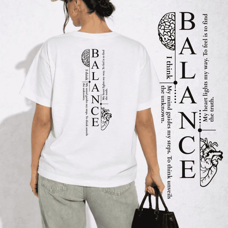 Balance Graphic T Shirt, Comfort Colors® Tee, Mental Health Shirt ...