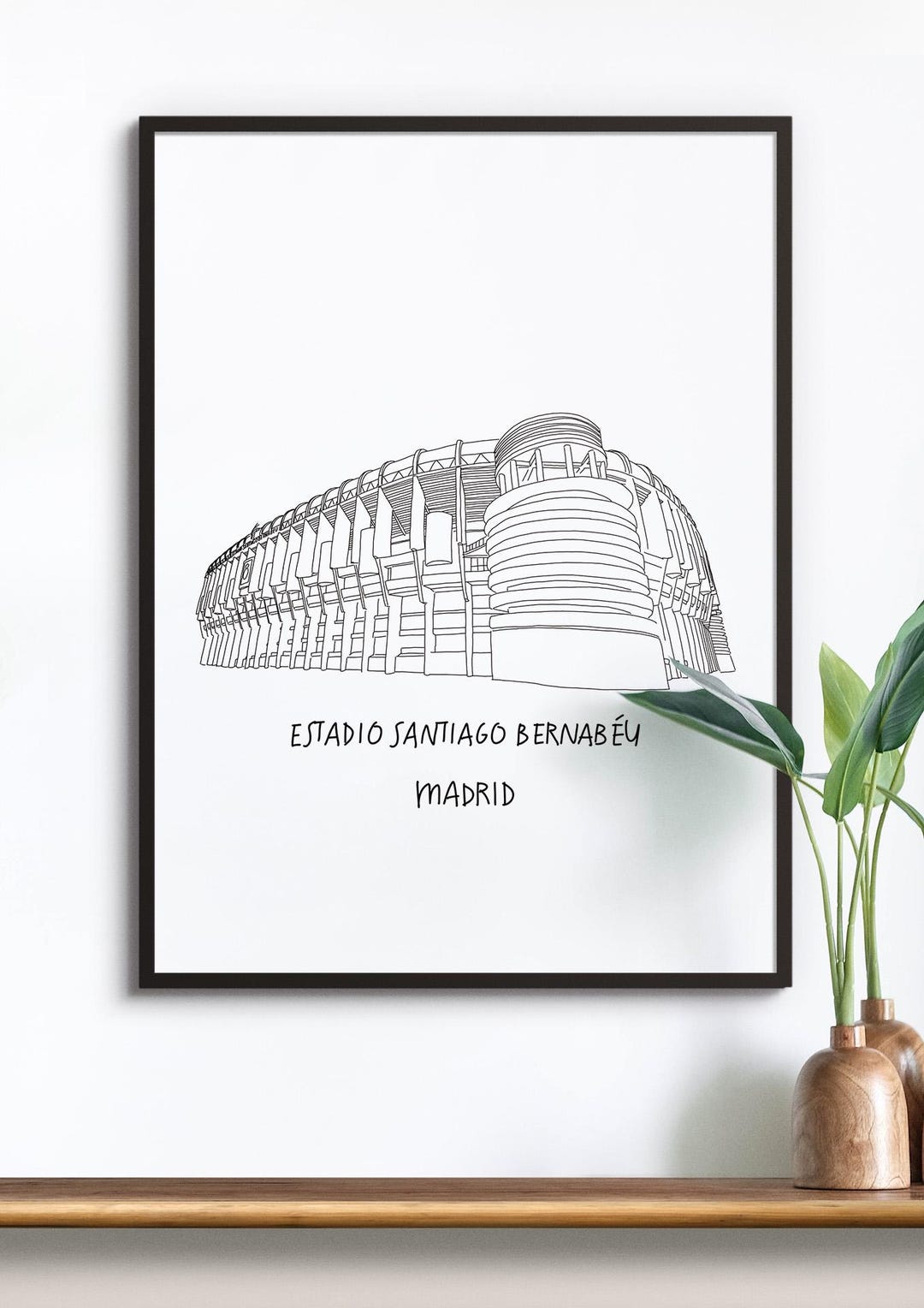 Santiago Bernabéu Stadium Print | Real Madrid | Los Blancos Art ...