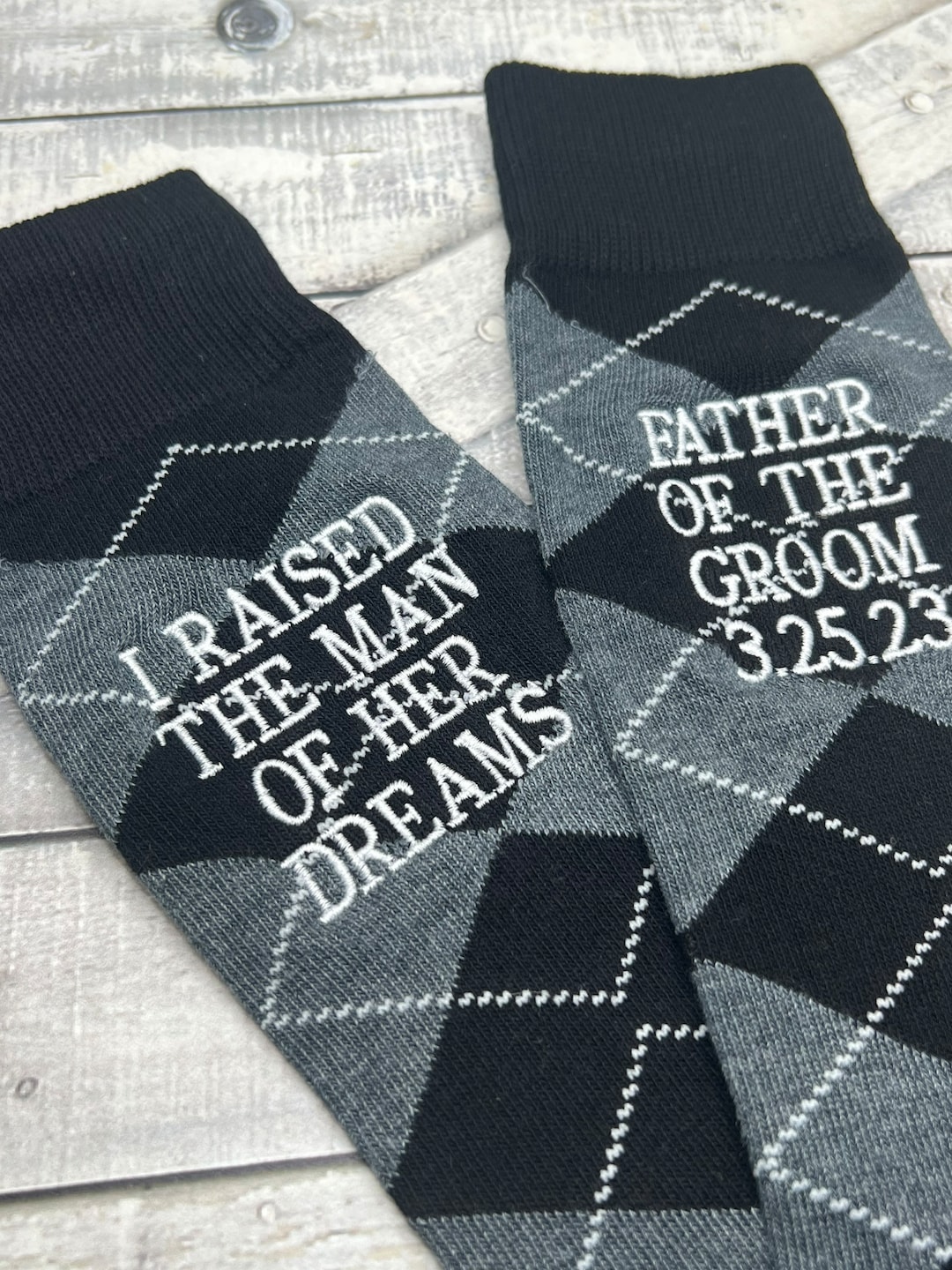 Personalized Father of the Groom Gift of Wedding Socks, Socks for ...