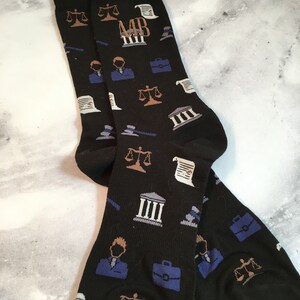 Lawyer Socks - Mens Monogram Socks - Law School Graduation Gift ...