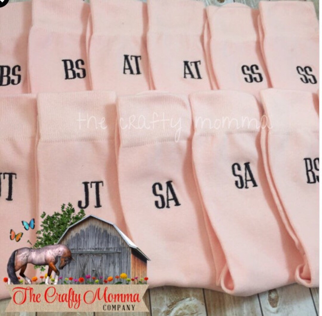 Monogrammed Wedding Party Socks, Personalized Socks for the Best Man ...