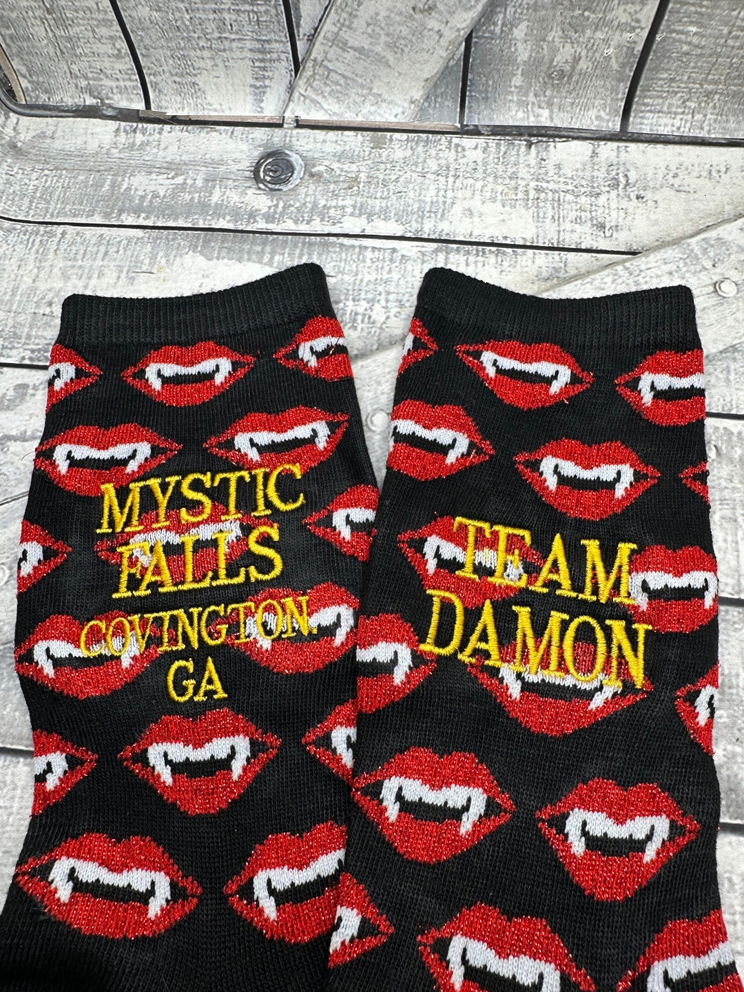 Womens Vampire Socks. Its Okay to Love Them Both. Vampire Diaries ...
