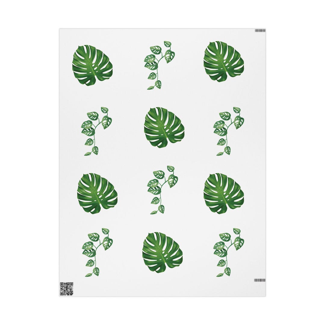 Tropical Leaf Wrapping Paper, Eco-friendly, Birthday, Holiday, Wedding ...