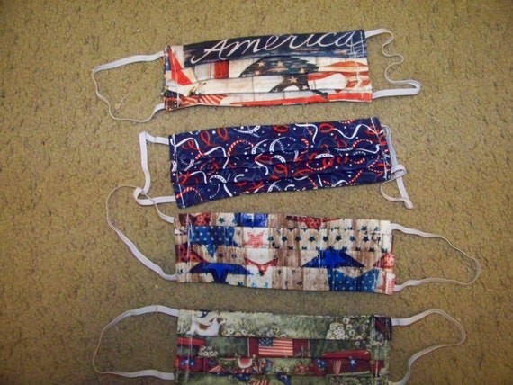 Patriotic Face Mask Face Masks Reversible Mask Washable | Etsy