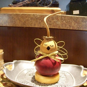 Angel Gourd, Christmas Angel Gourd, Farmhouse Christmas Angel ...