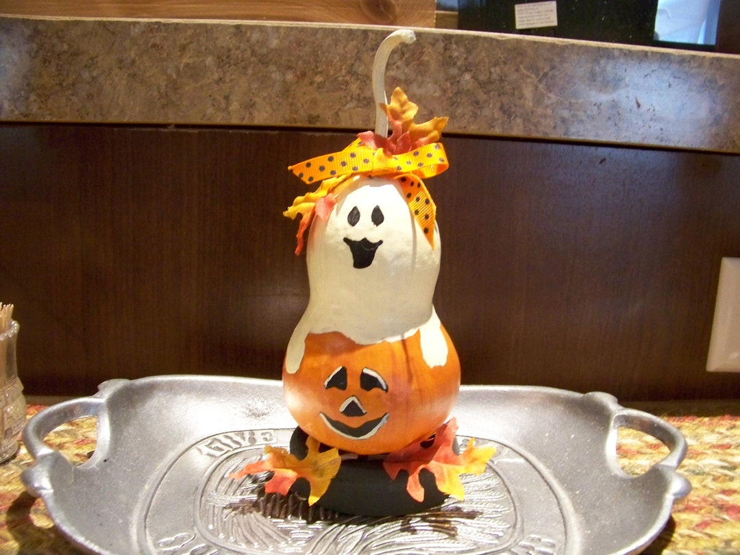 Pumpkin and Ghost Gourd, Fall Pumpkin Abd Ghost Gourd, Halloween ...