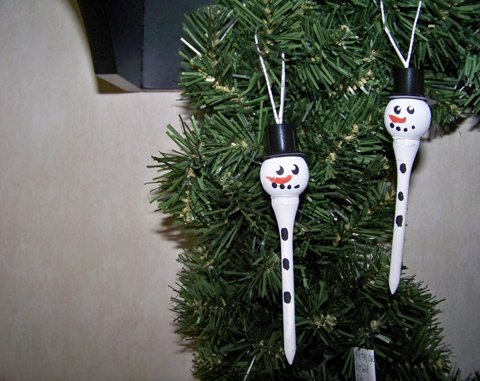 Golf Tee Snowman Ornament - Etsy